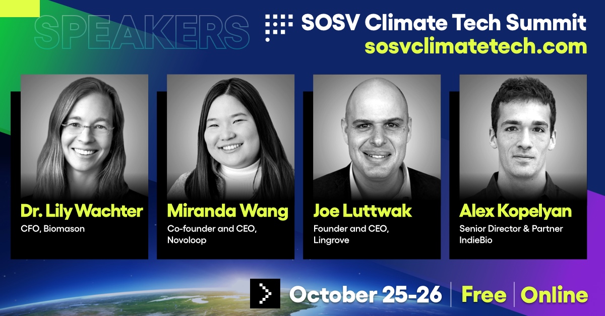 Decarbonize and Upcycle: Join Biomason, Novoloop, and Lingrove at the SOSV Climate Summit - SOSV
